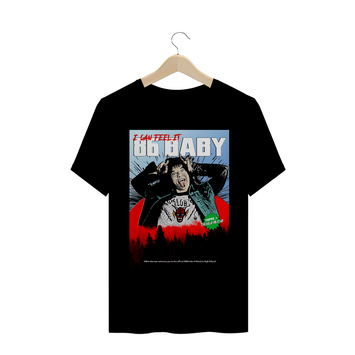 T-Shirt Quality 86 Baby - Camiseta Eddie Munson - Coleção Stranger ...