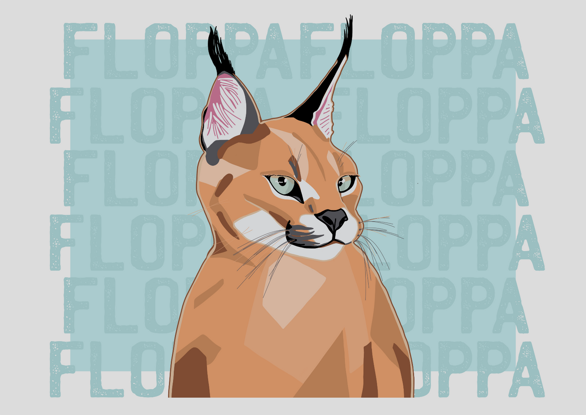 Poster Paisagem Poster Floppa em Zeta Camisetas