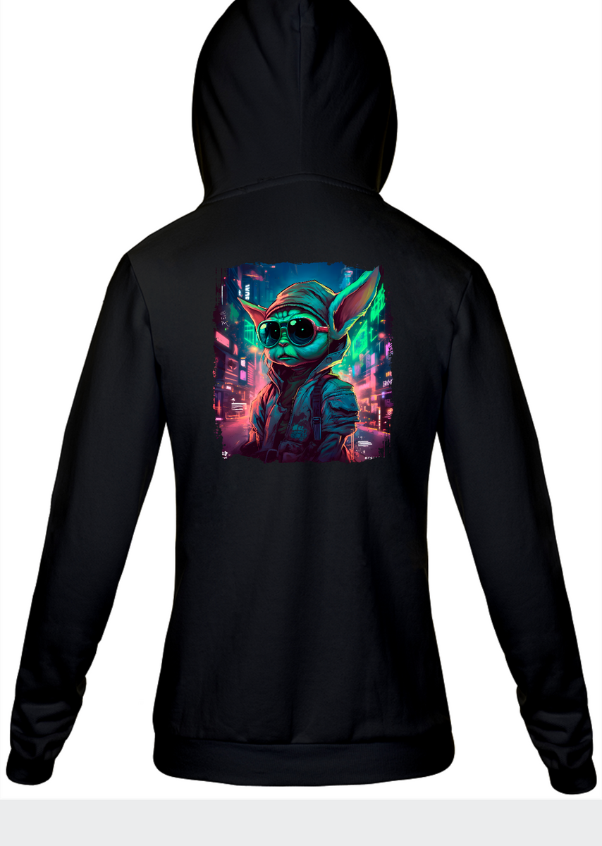 Moletom Com Zíper Moletom Cyberpunk - Neon Grogu R$159,90 em Cyberwave