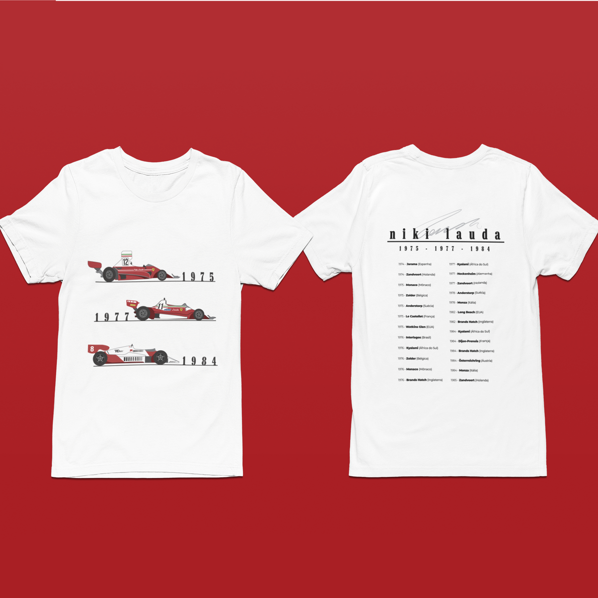 T-Shirt Prime Camiseta Niki Lauda F1 Legend em Mórfula1